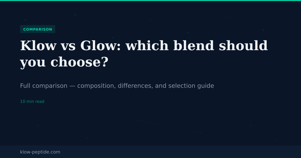 Klow vs Glow Peptide: 5 Key Differences [Comparison 2026]